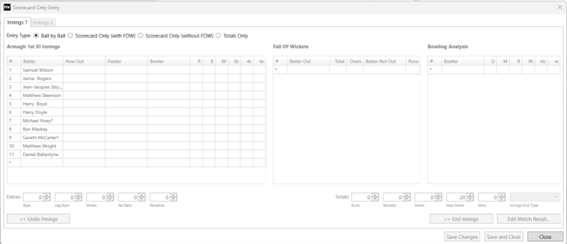 Entering a Scorecard or Totals Only Match – NV Play Support Centre